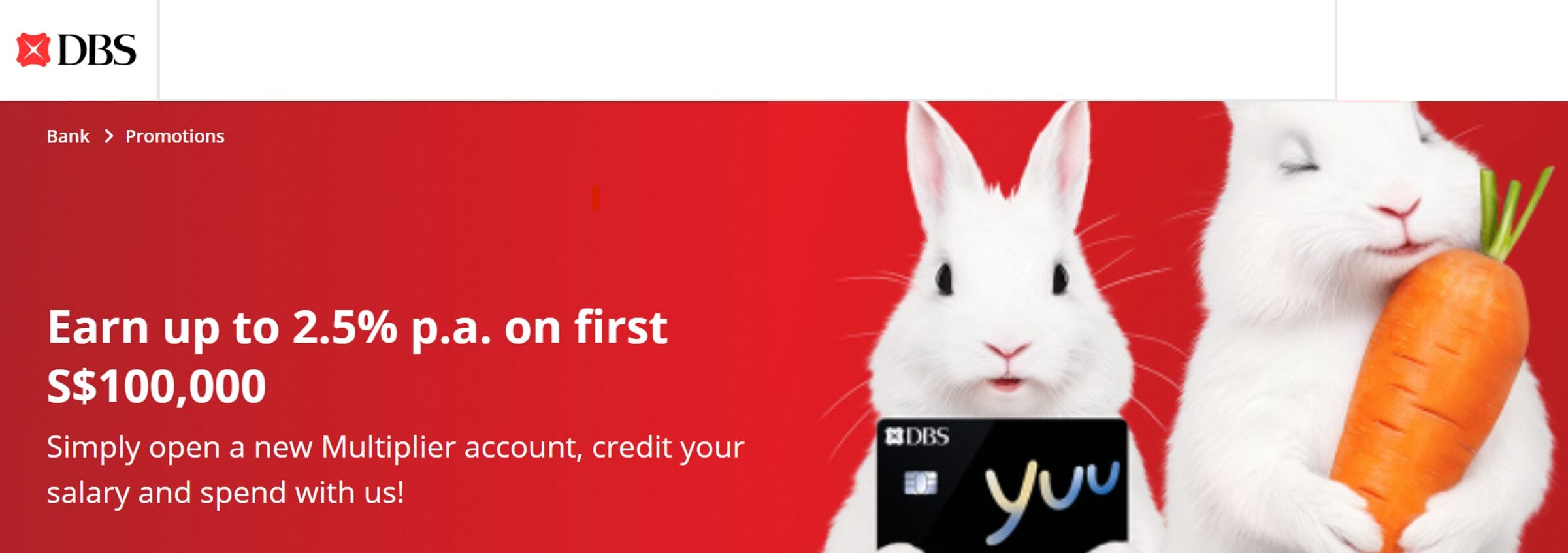 Earn up to 2.5% p.a. yield on S$100,000 with DBS Multiplier Account ...
